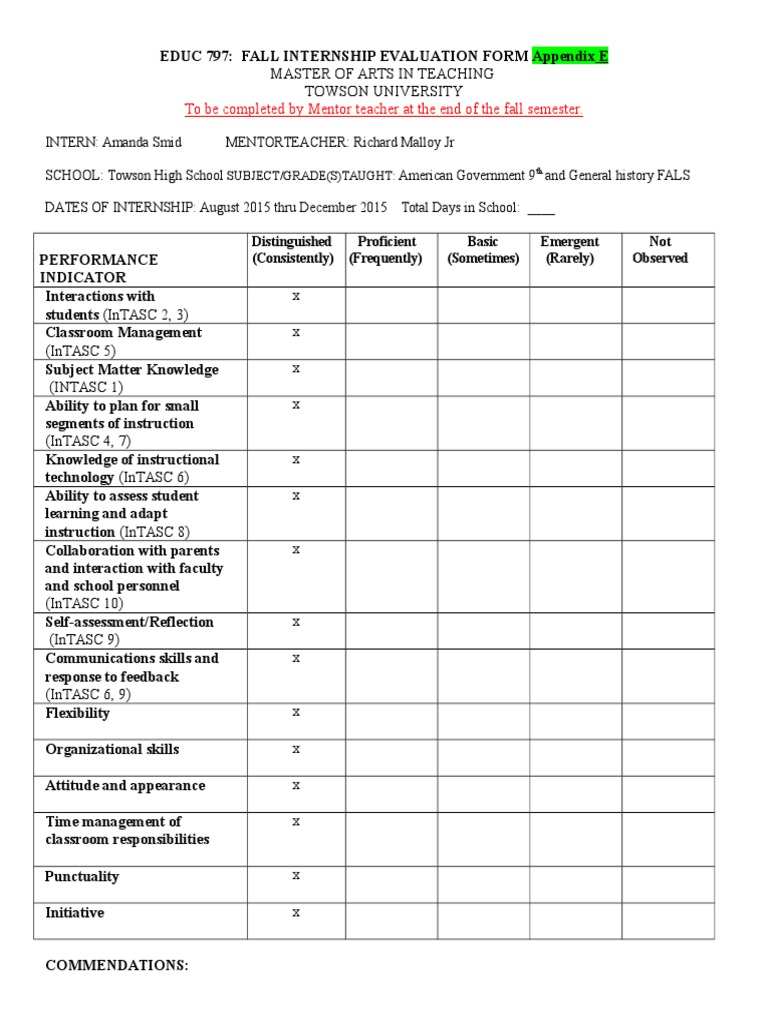 Ricks Evaluation | PDF | Internship | Job Hunting