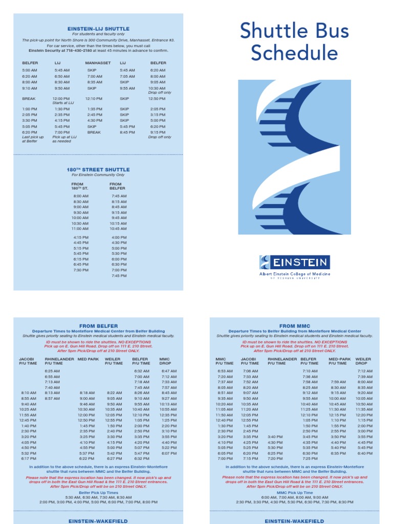 Shuttle Schedule PDF | PDF