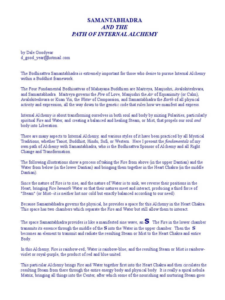 Samantabhadra and The Path of Internal Alchemy PDF | PDF | Chakra | Alchemy