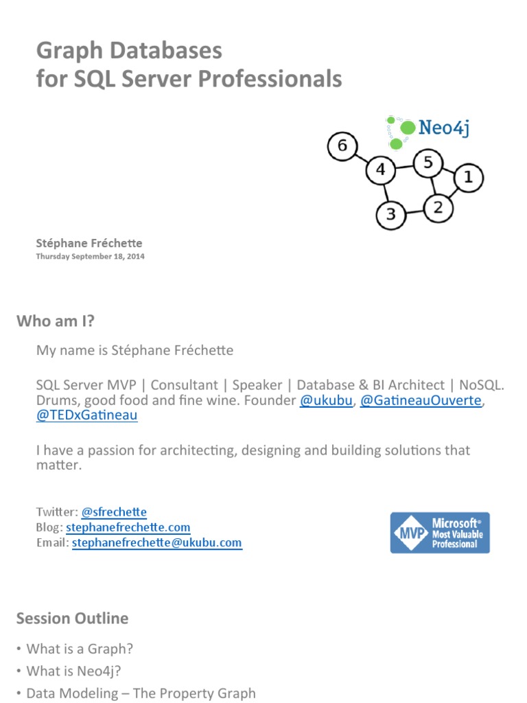 Graph Databases For SQL Server Professionals | PDF | Sql | Databases