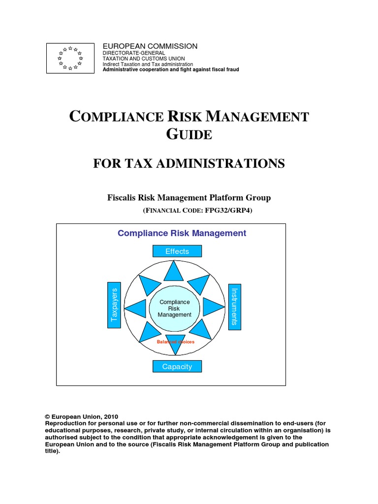 2010 EU Risk Managt Guide en | PDF | Risk Management | Taxes