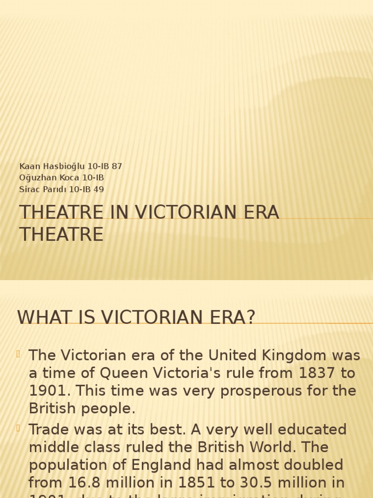 Theatre in Victorian Era Theatre | PDF | John Millington Synge | Theatre