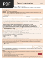 Tax Code Declaration: 1 Your Details | PDF