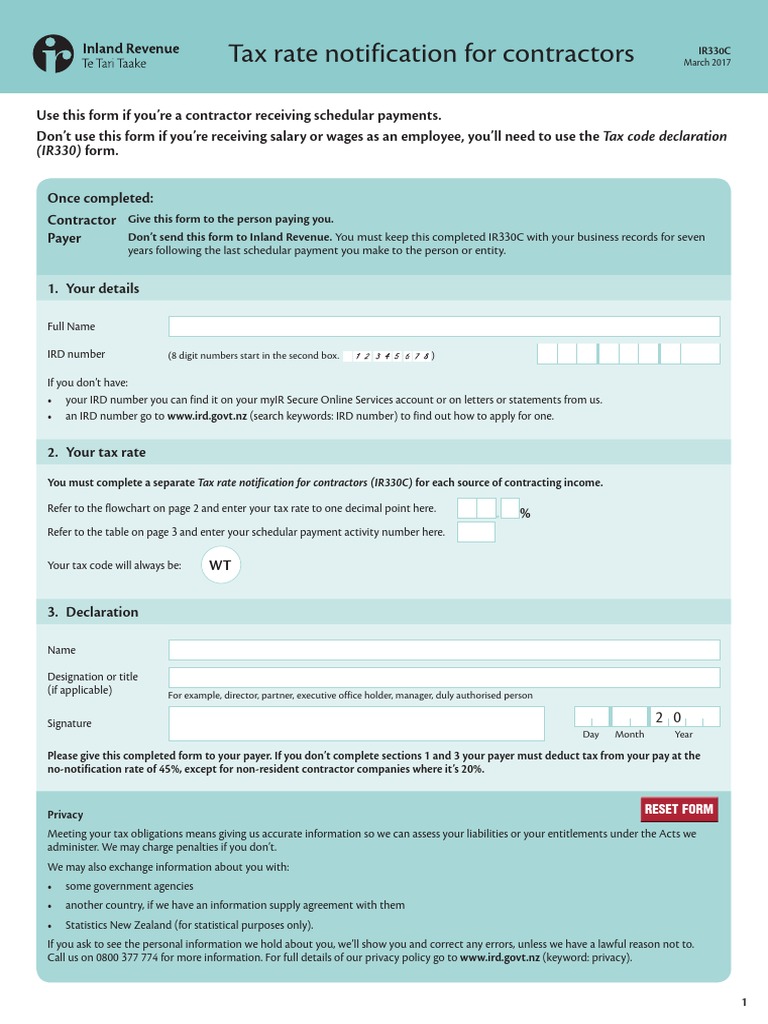 IR330C | PDF | Payments | Taxes