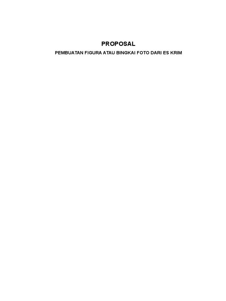 Proposal Bingkai Foto Custom | PDF