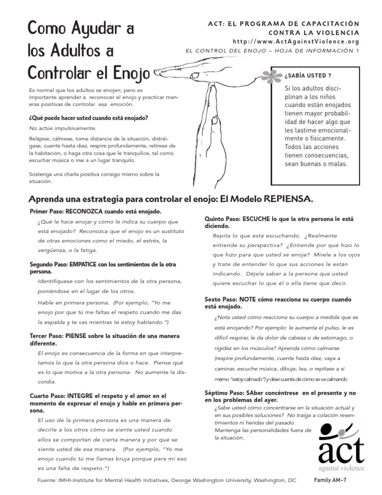 Estrategias para Controlar el Enojo en Adultos | PDF | Ira | Ciencias ...
