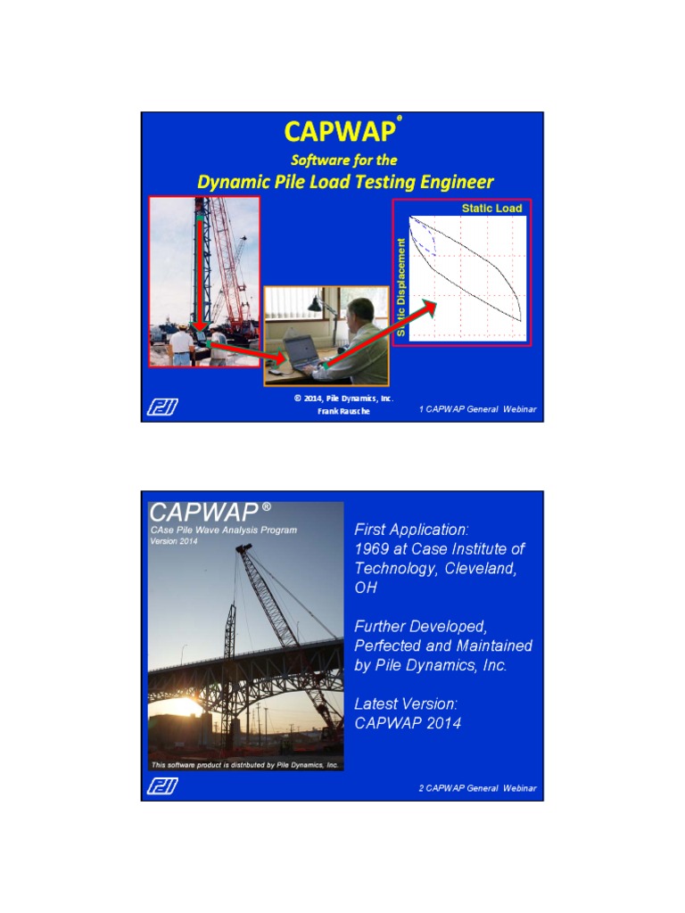 CAPWAP Description Webinar | PDF | Deep Foundation | Strength Of Materials