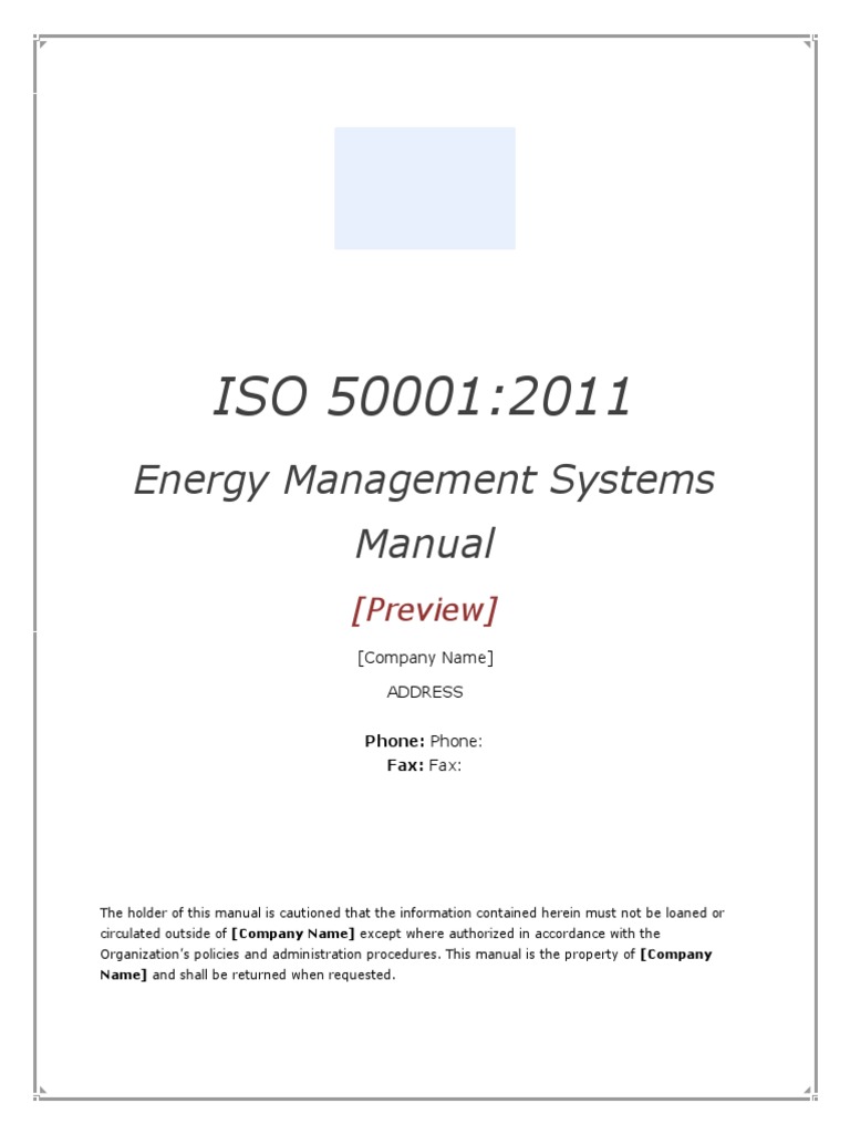 ISO 50001:2011 Energy Management System Manual Preview | PDF | Energy ...