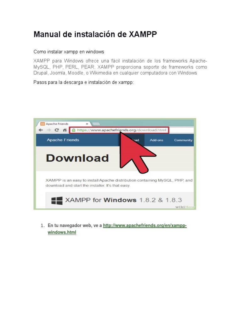 Manual de Instalación de XAMPP | PDF | Servidor web | Internet y web