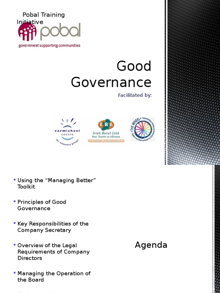 Good Governance Training Slides | PDF | Charitable Organization ...