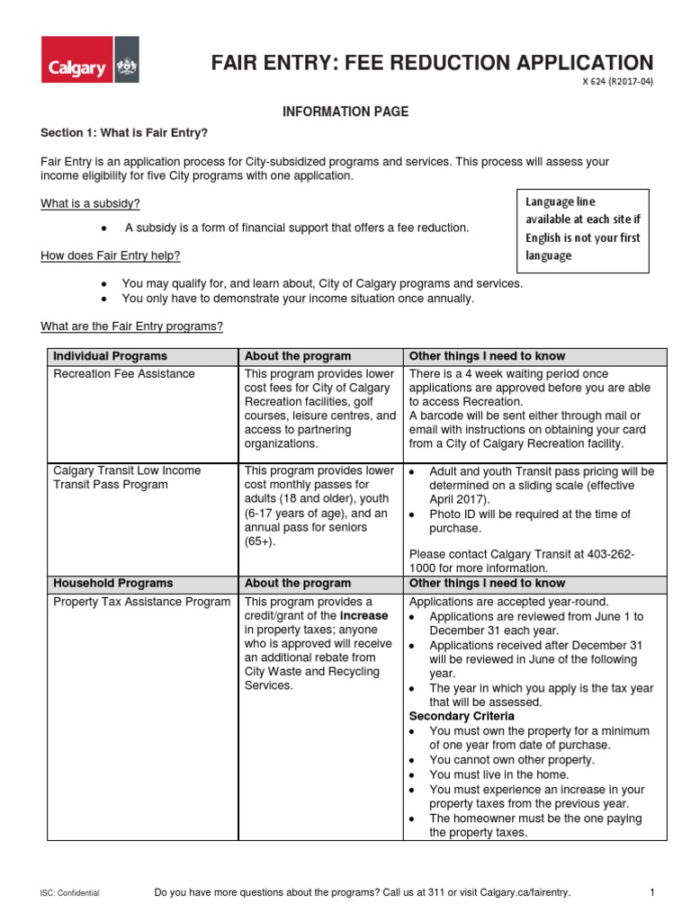 Fair Entry Fee Reduction Application | PDF | Identity Document | Fee