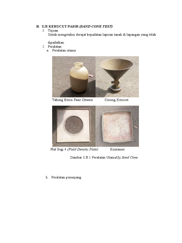 Uji Sand Cone | PDF