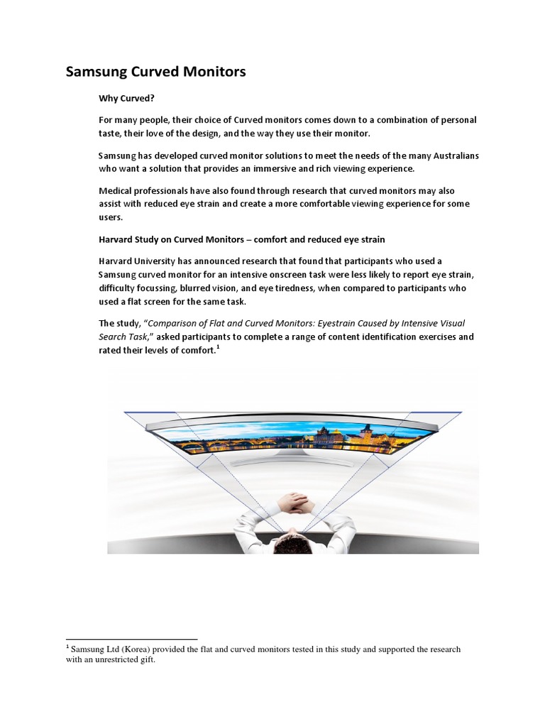 Curved Monitor Screen Curvature | Download Free PDF | Computer Monitor ...