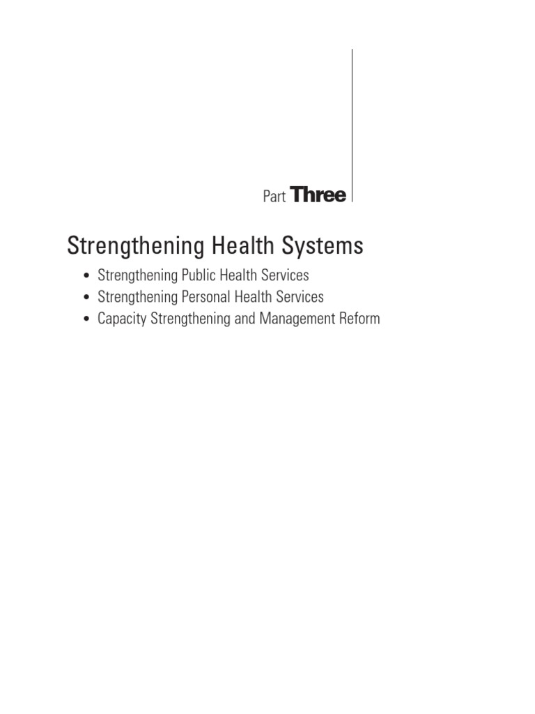 Strengthening Health Systems: Three | PDF | Public Health | Surveillance