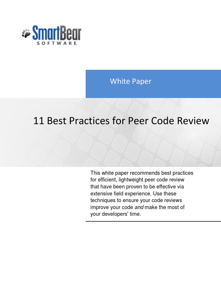 11 Best Practices For Peer Code Review | PDF | Software Bug | Source Code