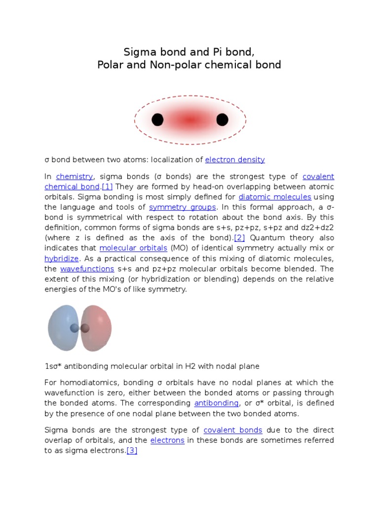 Sigma Bond | Molecular Orbital | Chemical Bond