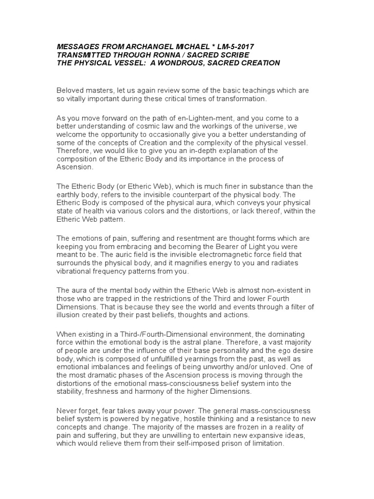 Archangel Michael The Physical Vessel A Wondrous Sacred Creation Via ...