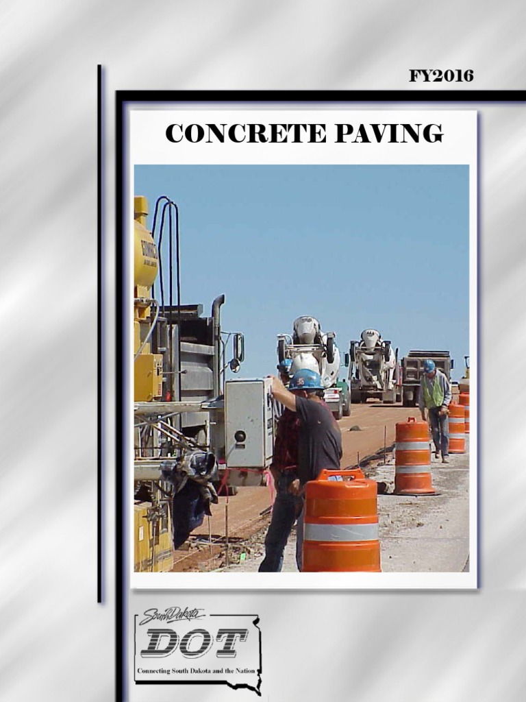 FY2016 Concrete Paving Manual: Guidelines and Best Practices for ...