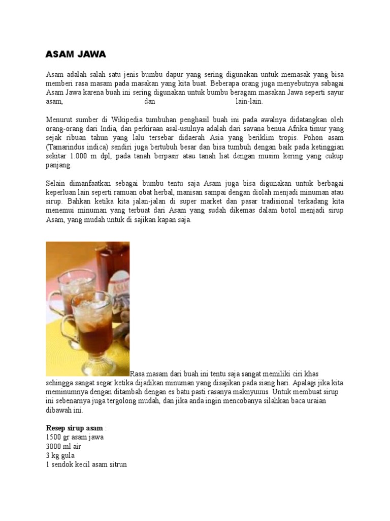 Asam Jawa | PDF