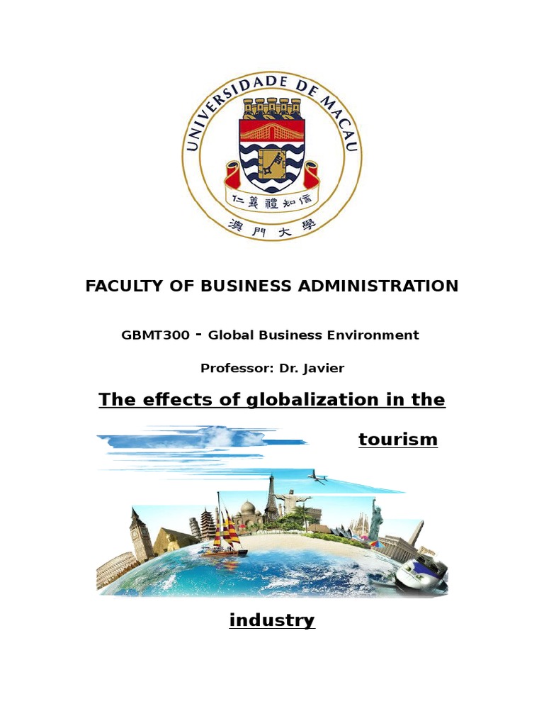 Globalization in Tourism Industry | PDF | Tourism | Globalization