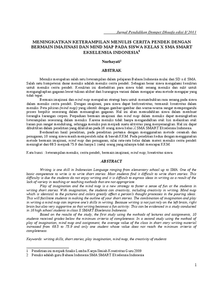 Meningkatkan Keterampilan Menulis Cerpen Dengan Bermain Imajinasi Dan ...