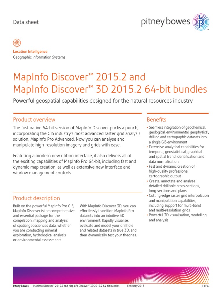 Mapinfo Discover2015.2 Ds | PDF | Geographic Information System ...