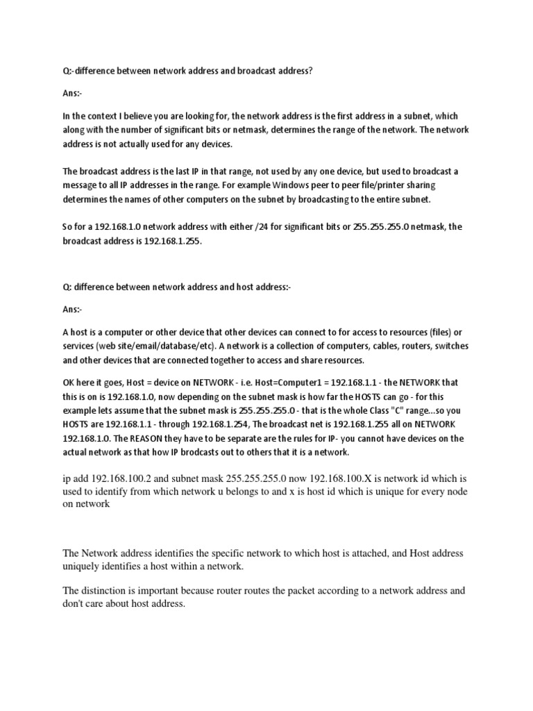 How To Calculate Network Address and Broadcast Address | Download Free ...