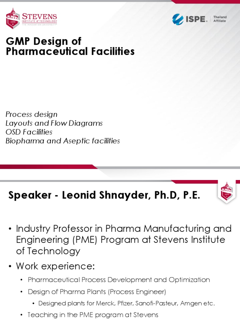 GMP Pharmaceutical Facility Design Slide | PDF | Tablet (Pharmacy ...