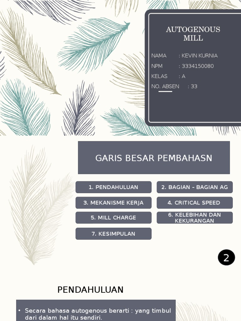 Pengertian dan Mekanisme Autogenous Mill | PDF