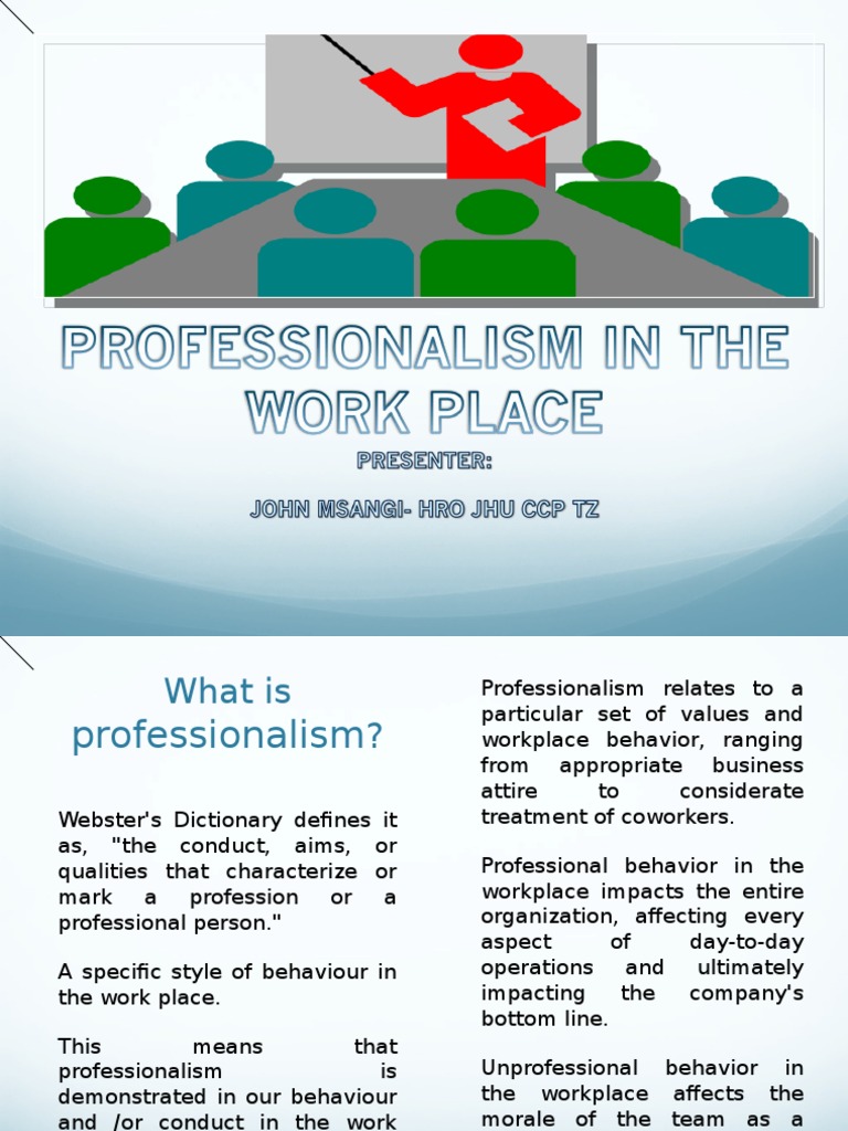 Professionalism in The Work Place-Longer Version | PDF | Text Messaging ...