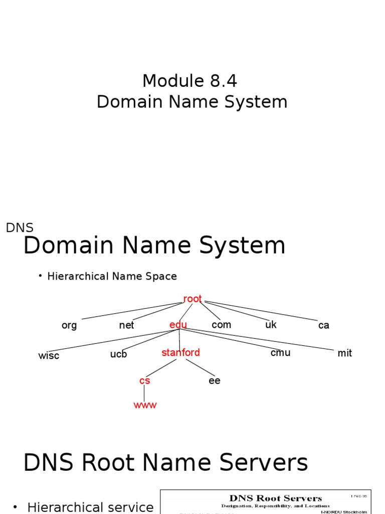 Navigating the Hierarchy: An Overview of the Domain Name System | PDF ...