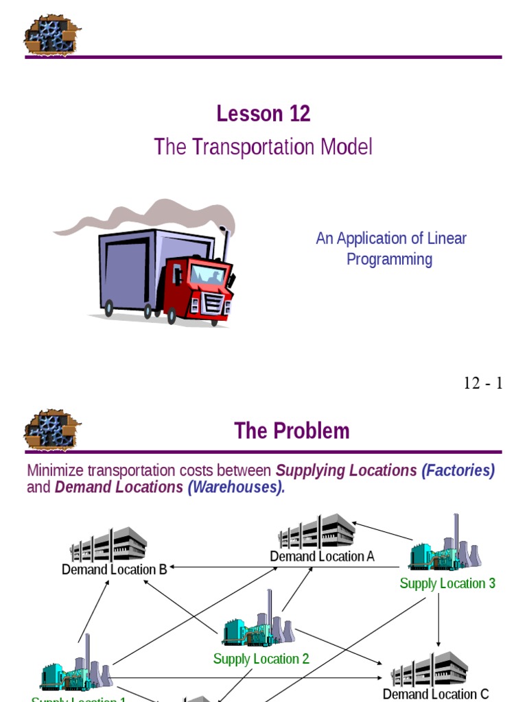 Transportation Model in Linear Programming | PDF