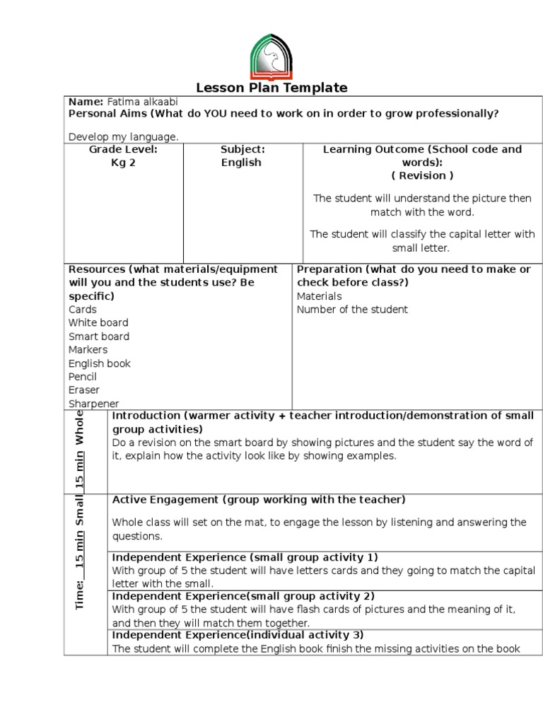 E3-Lesson Plan | PDF | Lesson Plan | Pedagogy