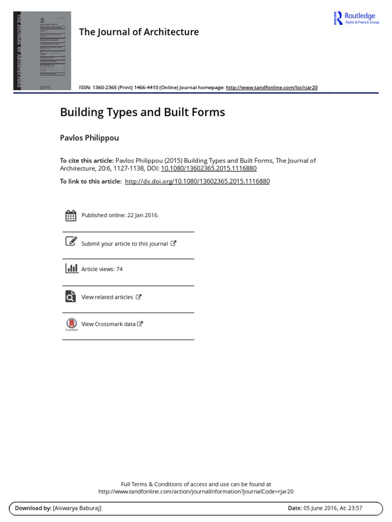 Building Types and Built Forms | PDF | Cartesian Coordinate System ...