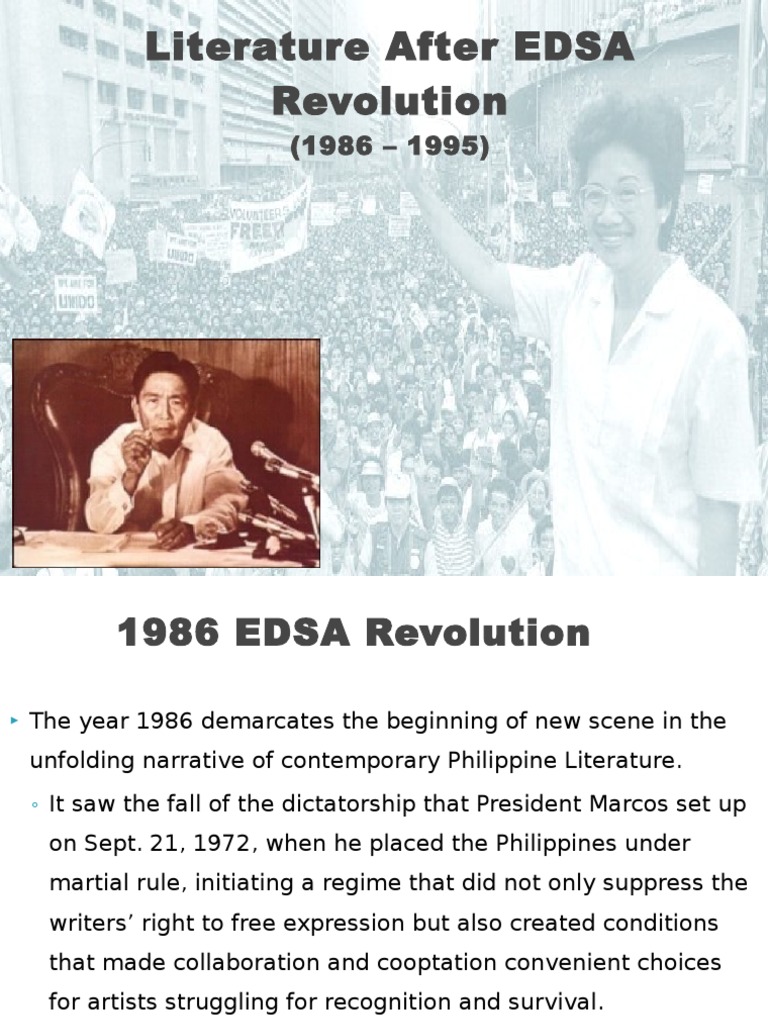 Literature After EDSA Revolution Report | Theatre | Philippines