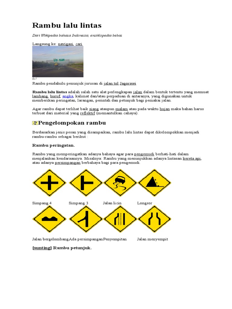 Rambu Lalu Lintas | PDF