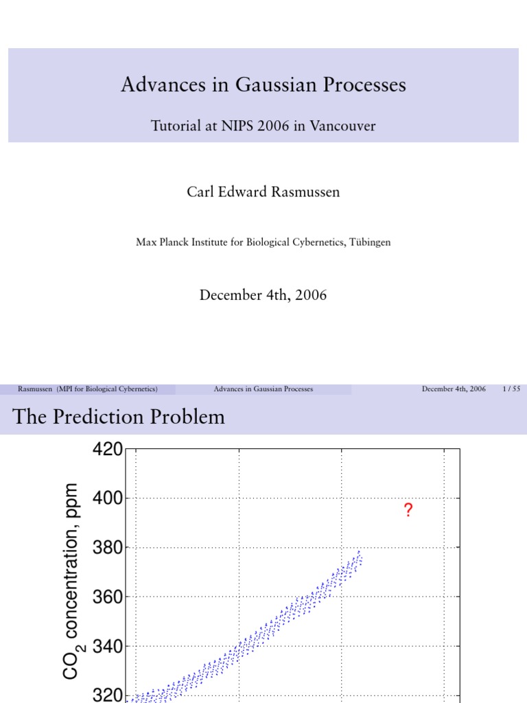 Gaussian Processes in Machine Learning Tutorial | PDF | Normal ...