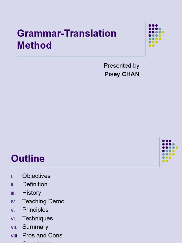Grammar Translation Method | PDF | Second Language | Translations
