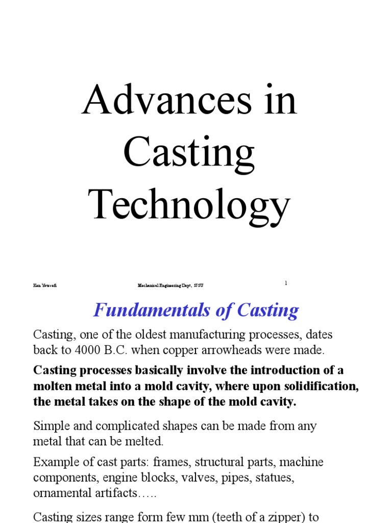 Casting Presentation | Download Free PDF | Casting (Metalworking) | Crafts