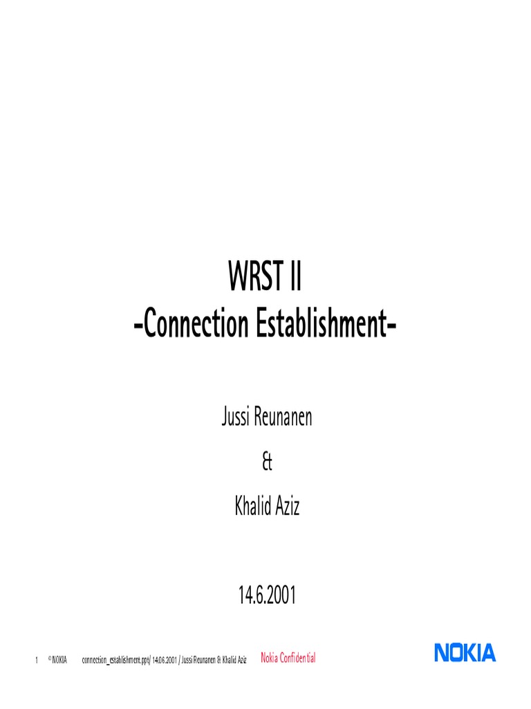 Connection Establishment Mobile Network | PDF | Crowdsourcing | Mobile ...
