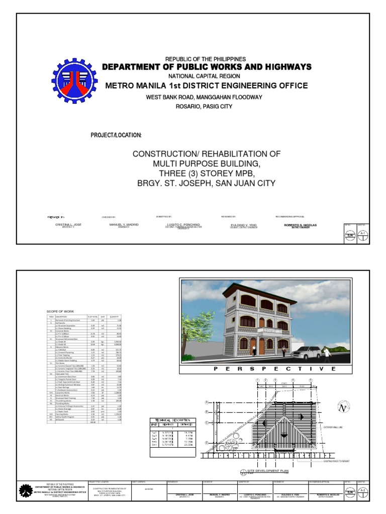 Pasig City Multi-Purpose Building Plan | PDF | Door | Metro Manila