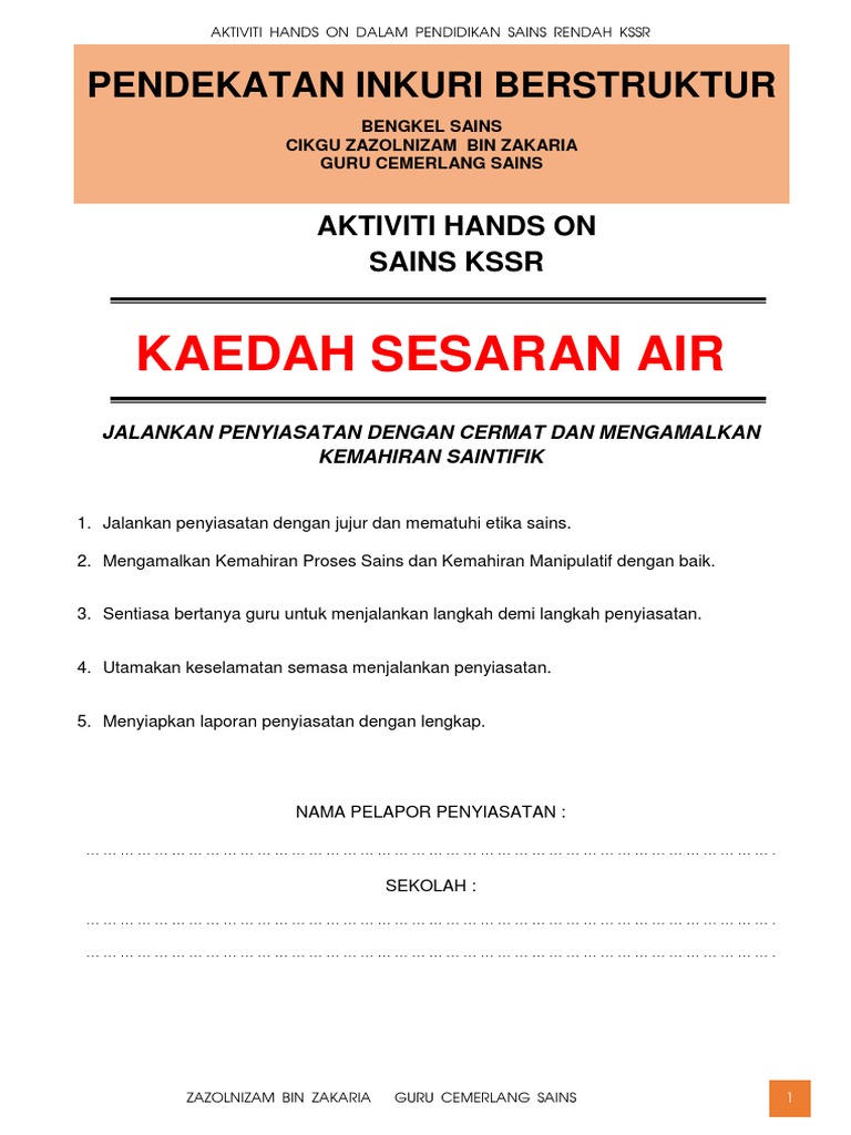 Kaedah Sesaran Air | PDF