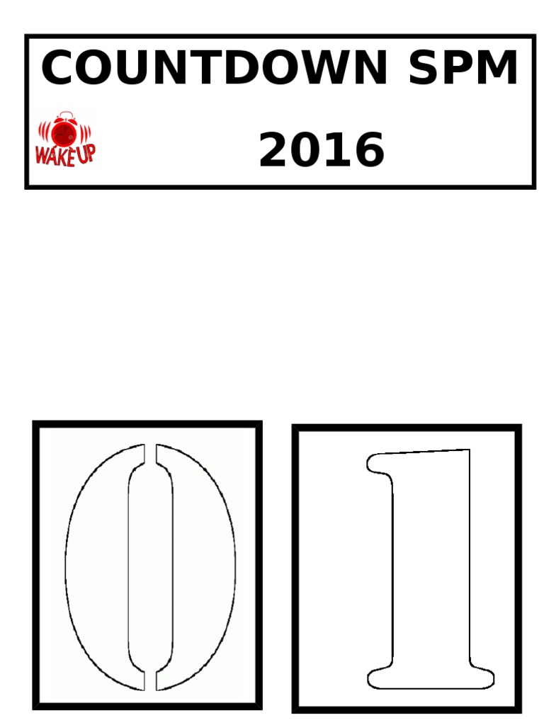 Countdown SPM 2016 | PDF