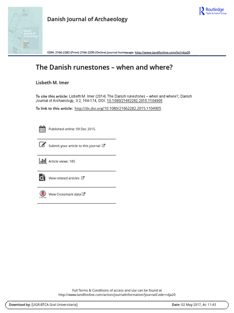 The Danish Runestones When and Where | PDF | Runes | Denmark