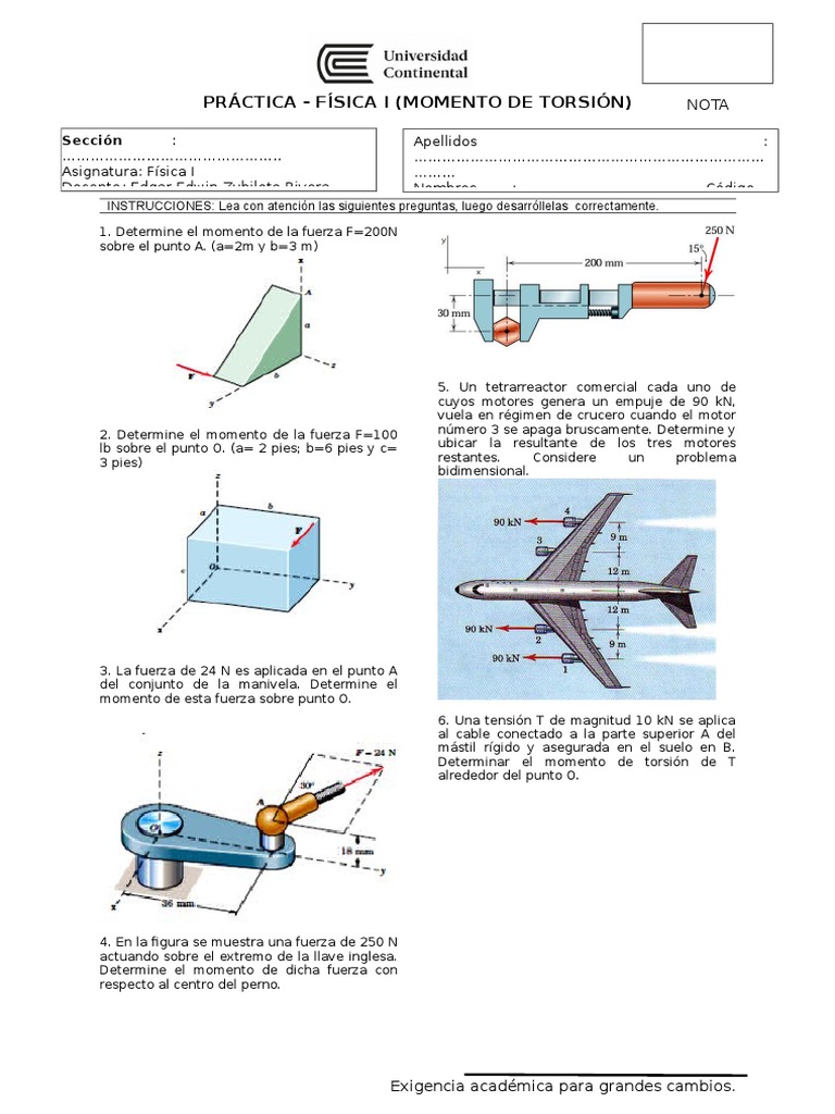 Momento de Torsion en 3d | PDF | Fuerza | Mecanica clasica