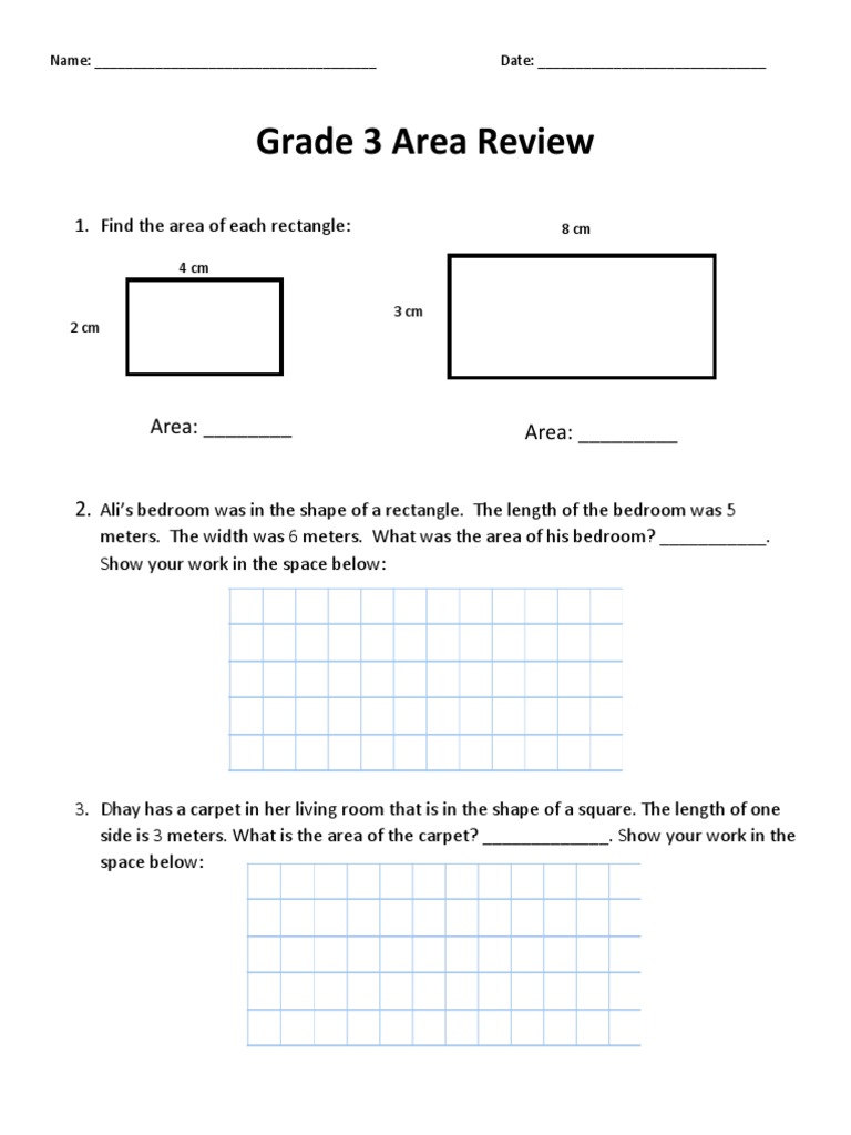 Grade 3 Area Review | PDF | Teaching Methods & Materials