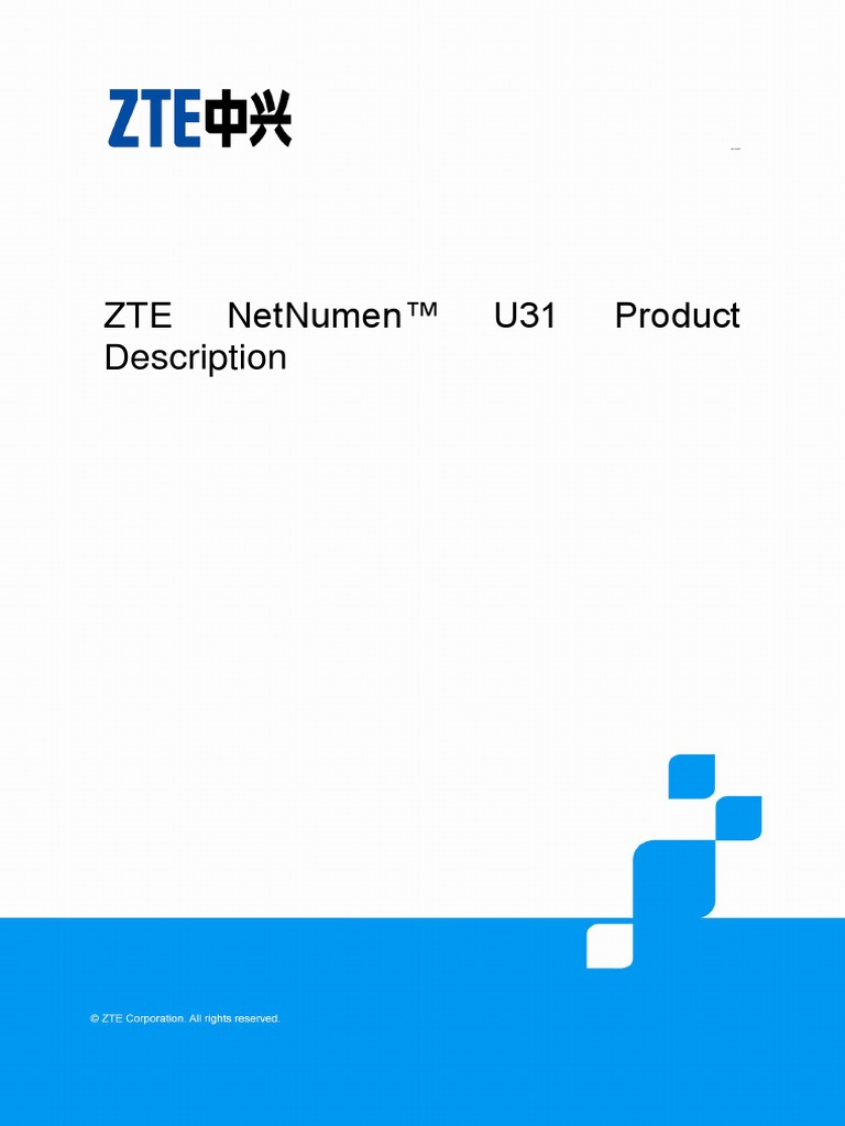 2-2 ZTE Radio Network EMS - ZTE NetNumen U31 Product Description | PDF | Backup | Citrix Systems