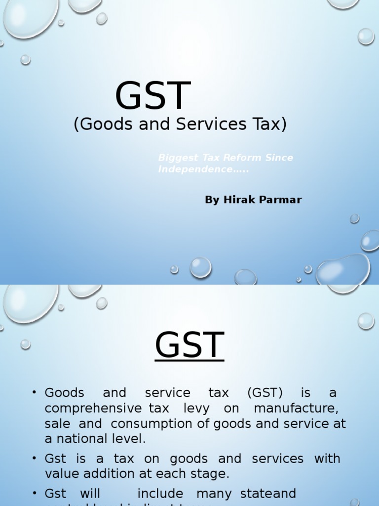 GST overview.pptx | Value Added Tax | Taxes