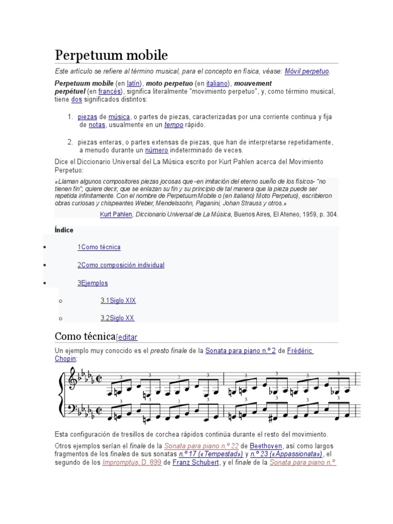 Perpetuum Mobile | PDF | Teoría musical | Música clásica