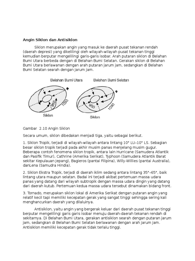 Angin Siklon Dan Antisiklon | PDF